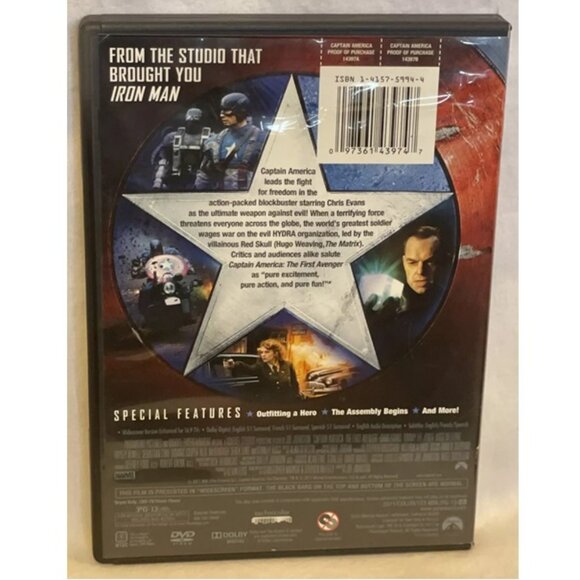 Paramount | Media | Captain Americathe First Avenger Dvd 21 Widescreen ...